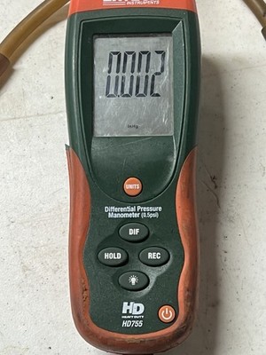 Extech HD755 Heavy Duty Differential Pressure Manometer | eBay