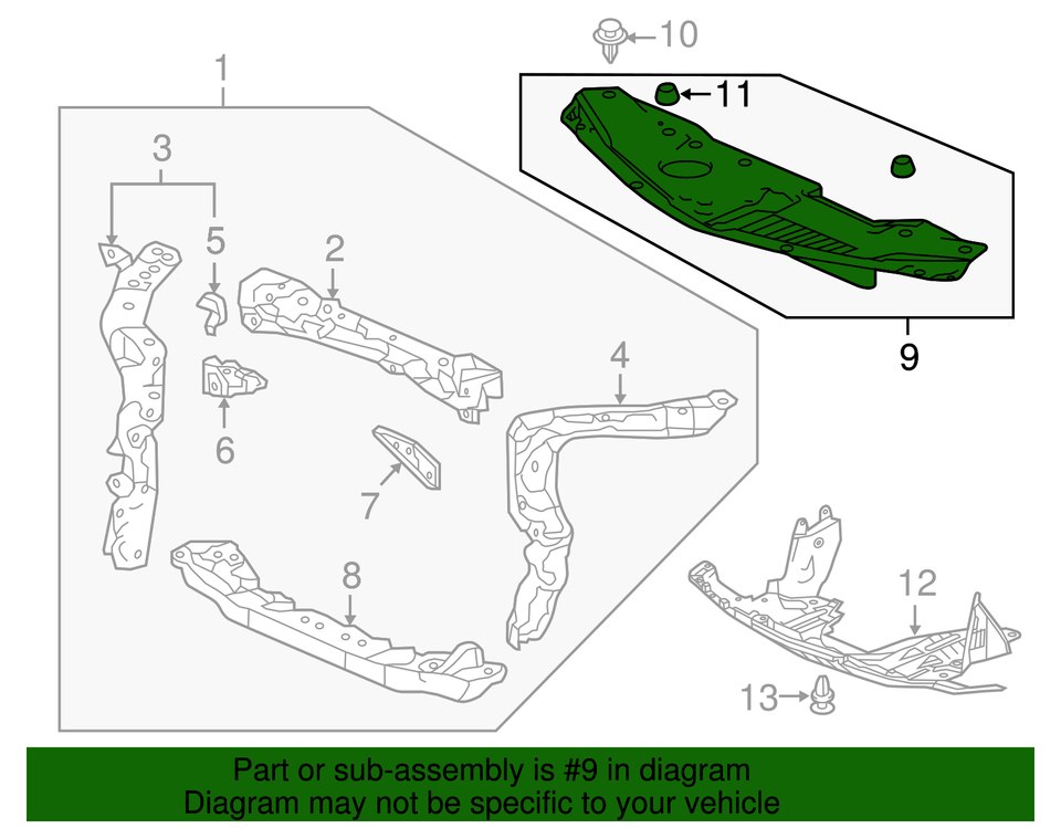 Genuine Acura 2013-2018 Acura RDX - Cover Front Grille 71128-TX4-A00 | eBay