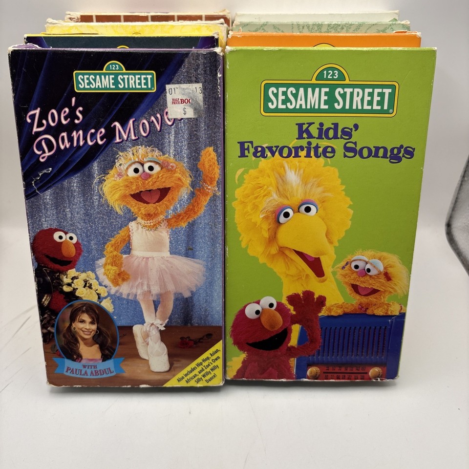 VINTAGE LOT 8 VHS ELMO & Muppets Sesame Street Elmo’s World BOO ...