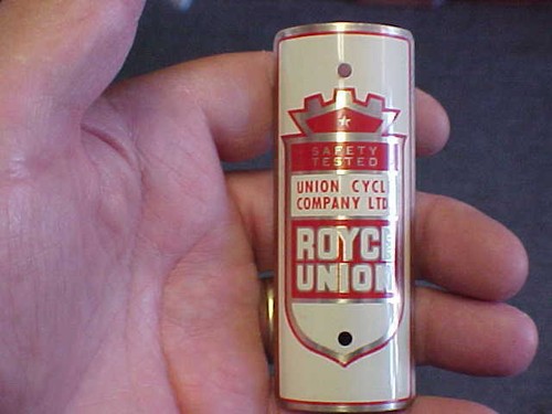 Royce Union Badge Bicycle Emblem Screen Printed Aluminum | eBay