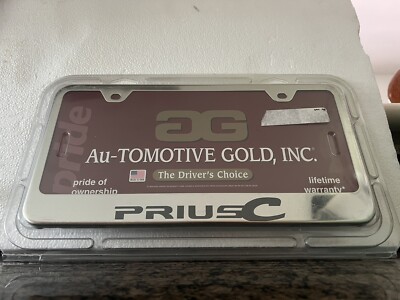 Prius C Brass Chrome Plated License Plate Frame | eBay