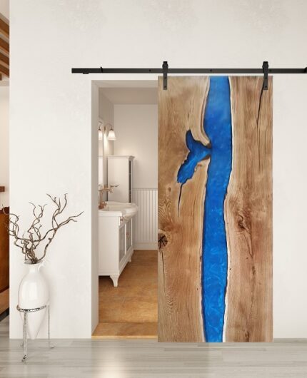 Blue Epoxy Door ,Epoxy Resin River Door | Live Edge Resin Door | Custom ...