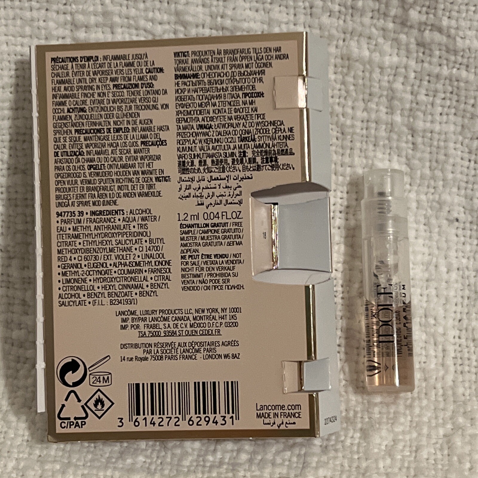 Lancome Idole Le Parfum Sample Spray 0.04 fl oz/1.2 mL NEW | eBay