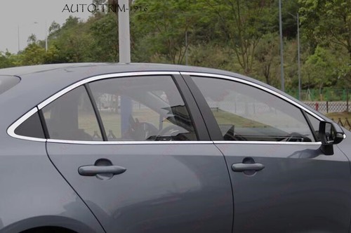 Steel Chrome Window Frame Strip Cover Trim For Toyota Corolla Sedan ...