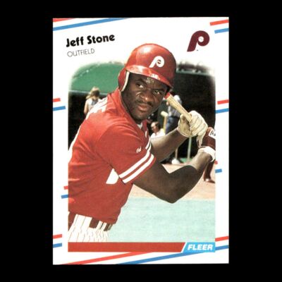Jeff Stone 1988 Fleer Philadelphia Phillies #317 R326T 17 | eBay