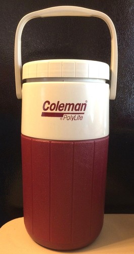 Coleman Polylite 1/2 Gallon Red Thermos With Carry Handle and Spout ...