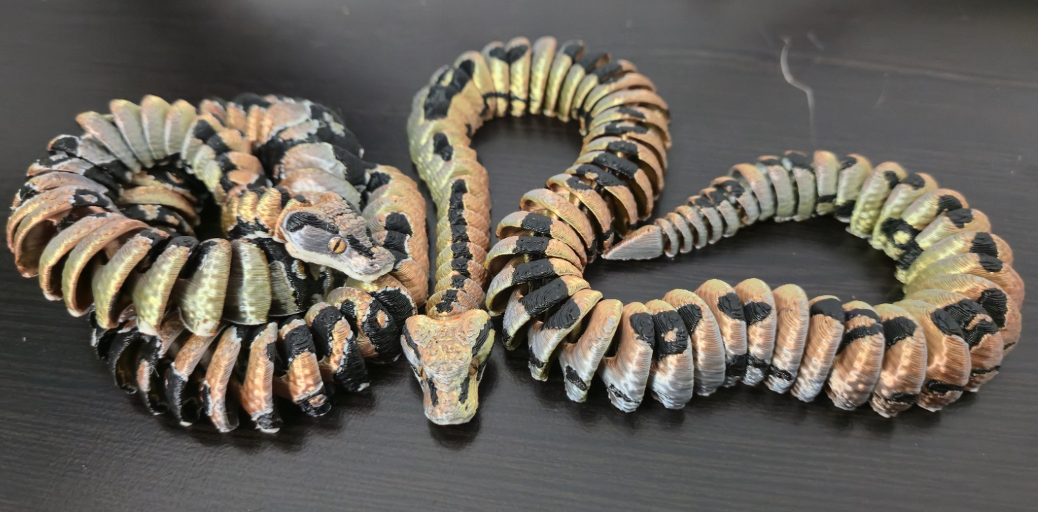 Baby Ball Python snake Articulated Figure 3D Print Handmade 15" | eBay