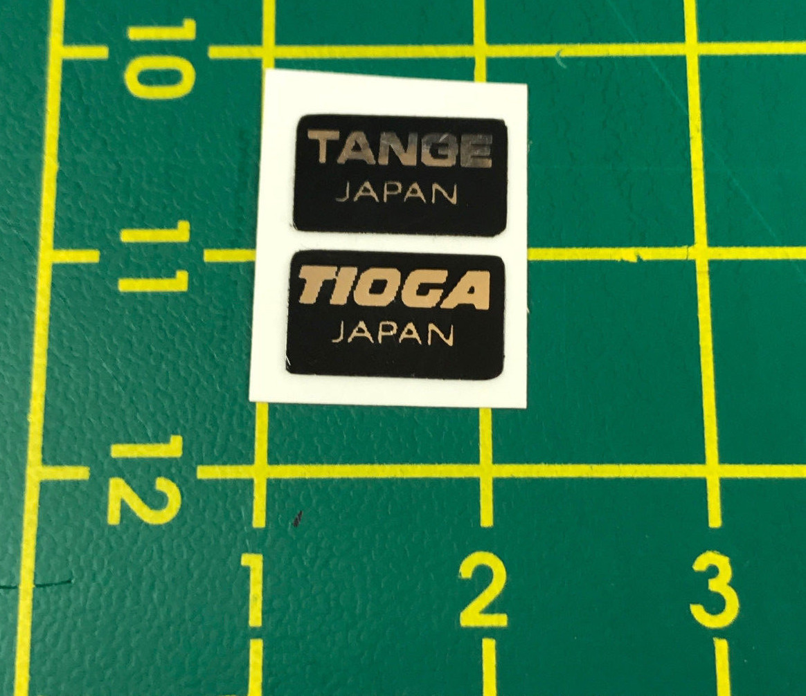 old school bmx decals stickers tange and tioga seat clamp black chrome ...