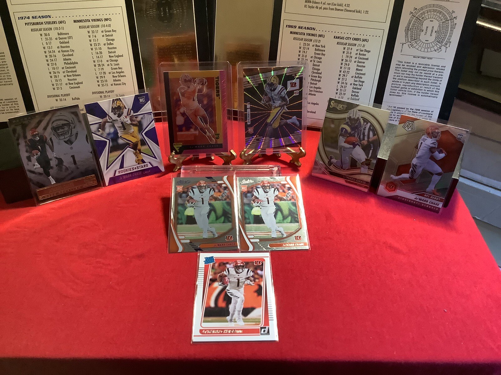 2021 Panini Donruss - Rated Rookie Season Stat Line #262 Ja'Marr Chase ...