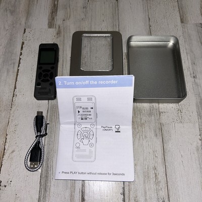 Evida V618 Black Handheld Voice-Activated 1.5" LCD 32GB Digital Voice ...