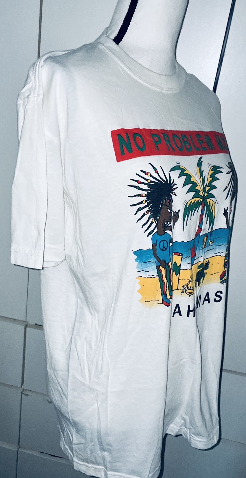 RASTAFARIAN BEAVIS & BUTT-HEAD BAHAMAS-MADE 1990s ERA VINTAGE TOURIST T ...