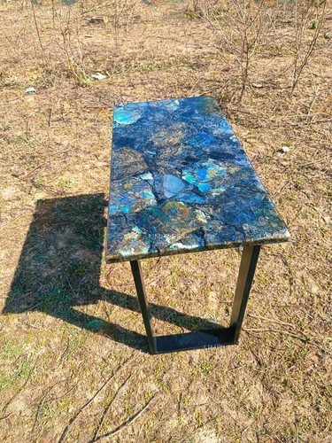 Labradorite Cafeteria Top Table, Dining Room Table, Kitchen Slab Table ...