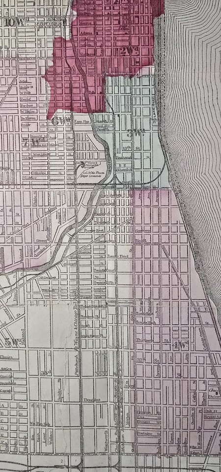 GREAT CHICAGO FIRE MAP 1871 BURNT DISTRICT CONFLAGRATION CARTOGRAPHY ...