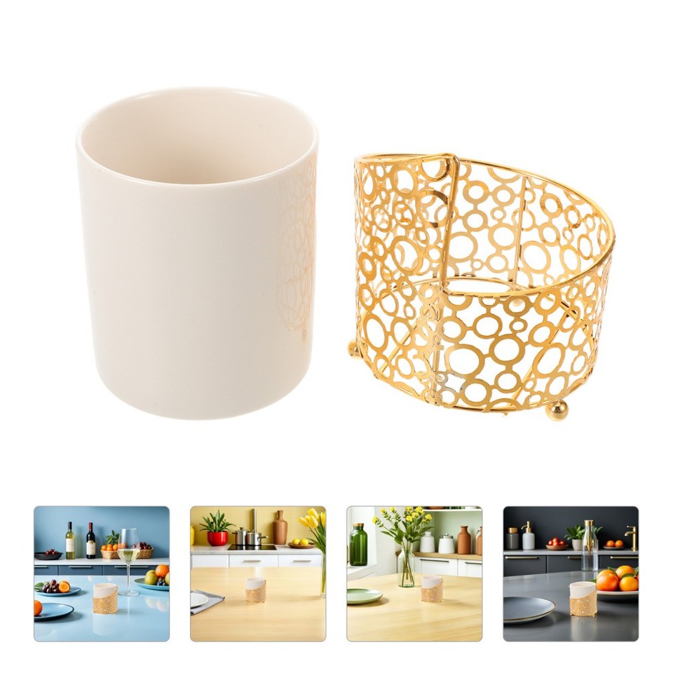 Coffee Stirrer Holder: Multi-Purpose Spoon Holder with Metal Frame for ...