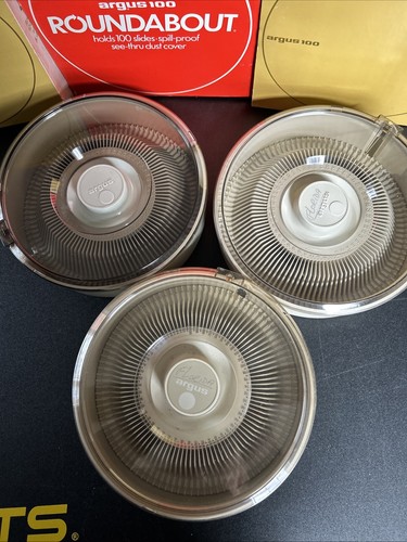 3 ARGUS 100 35mm Slide Round Rotary Projector Trays | eBay