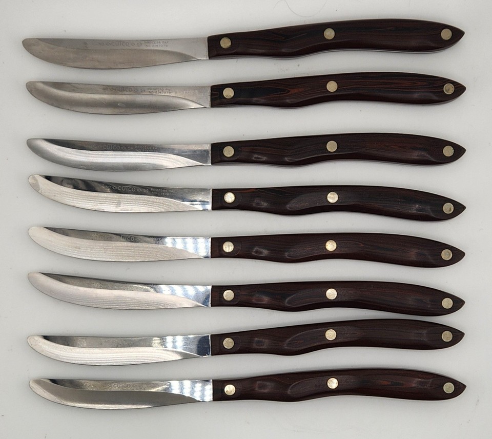 CUTCO Set Of 8 Table Or Steak Knives - #59 In Mahogany Wood Box - Very ...