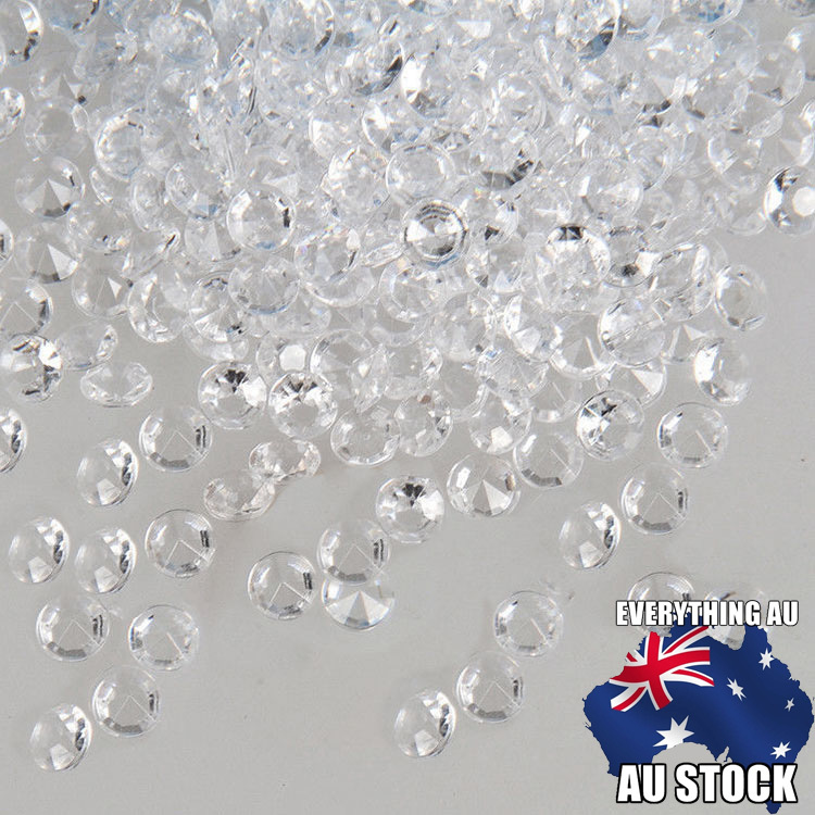 1000 Acrylic Crystal Diamond Confetti Party Wedding Decoration Table ...