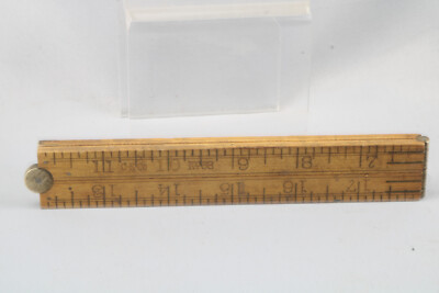 ANTIQUE Vintage 24" C.S. Company No 68" Folding Boxwood Brass Rule # ...