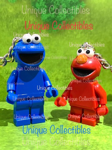 LEGO Sesame Street Elmo & Cookie Monster Keychain Minifigure Set of 2 ...