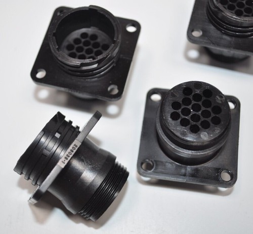 Lot of 4 206036-1 TE AMP 16 Position Circular Male Panel Mount ...