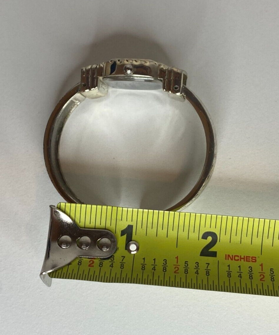 Geneva Quartz SW306 Silver Tone Cuff Style Women's Wrist Watch Japan ...