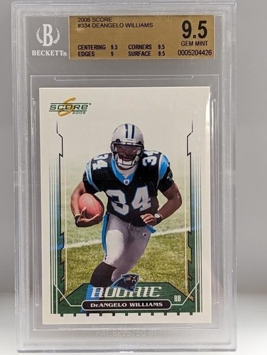 Deangelo Williams 2006 Score Rookie Card (RC) #334- BGS Graded 9.5 Gem ...