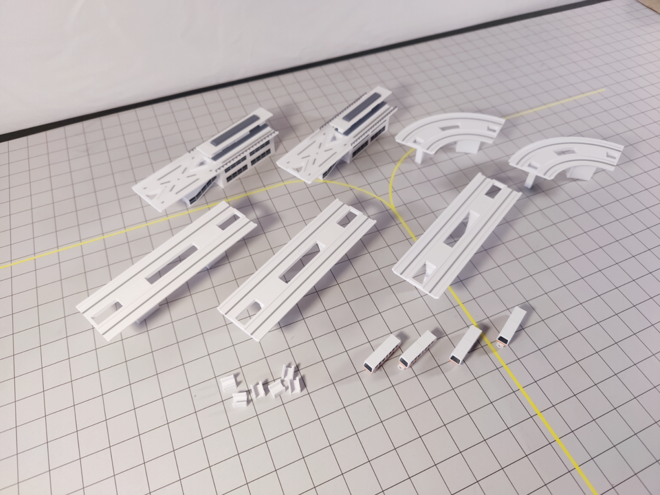 Airport APM AUTOMATED PEOPLE MOVER Sky Train Model 1:400 Scale Airport ...