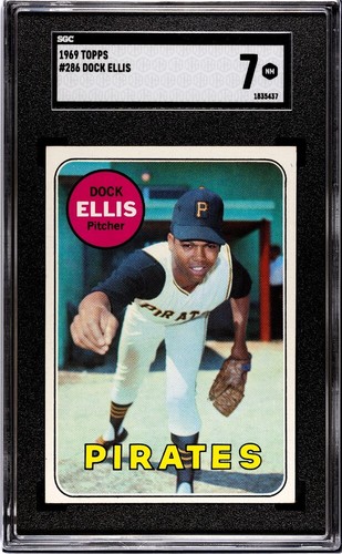 1969 TOPPS #286 DOCK ELLIS PITTSBURGH PIRATES BASEBALL RC ROOKIE CARD ...