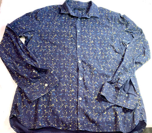 John Varvatos USA Long Sleeve Button Up Shirt Mens Sz Medium Blue | eBay