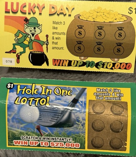 Fake Prank Joke April Fools Day Winning Scratch Off Lottery Tickets Set ...