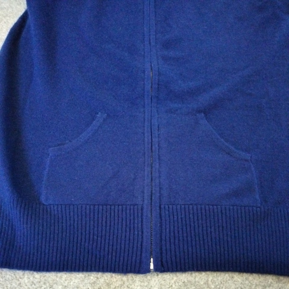 William Sharp 100% Cashmere Blue Luxury Hoodie M New | eBay UK