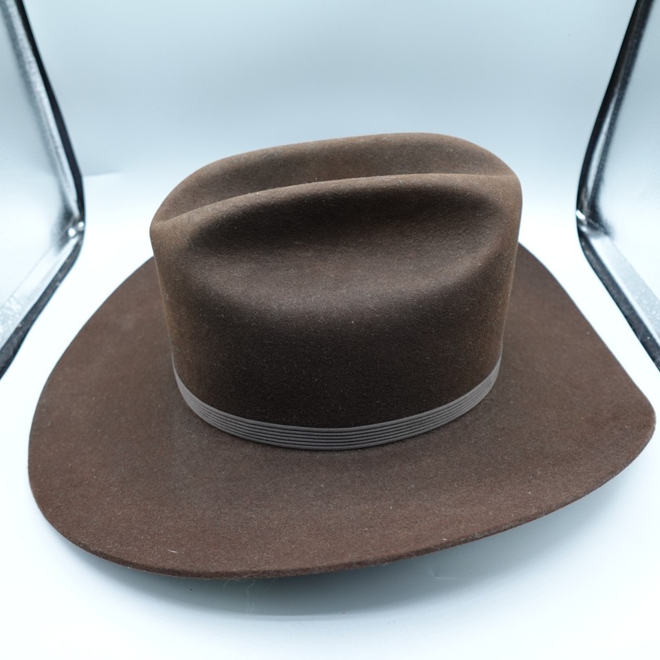 Stetson Stallion Western Cowboy Hat Mens 7 3/8 Lo Wool Chocolate Brown ...