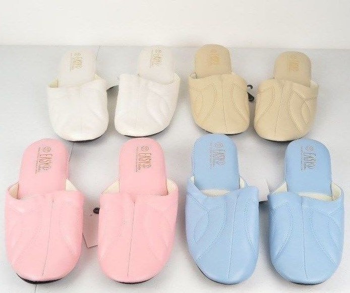Pair of Women's Soft Vinyl House Slippers Sizes 6-11 New | eBay