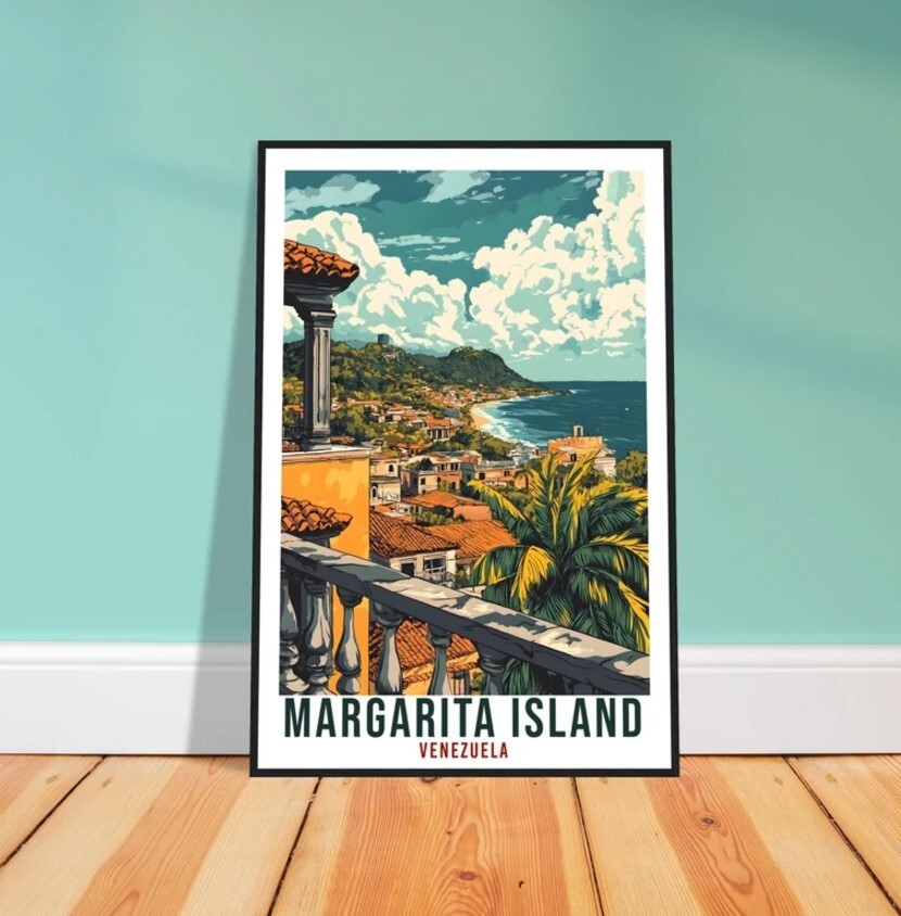 Margarita Island Travel Print Venezuela Decor Wall Art Wall Hanging | eBay