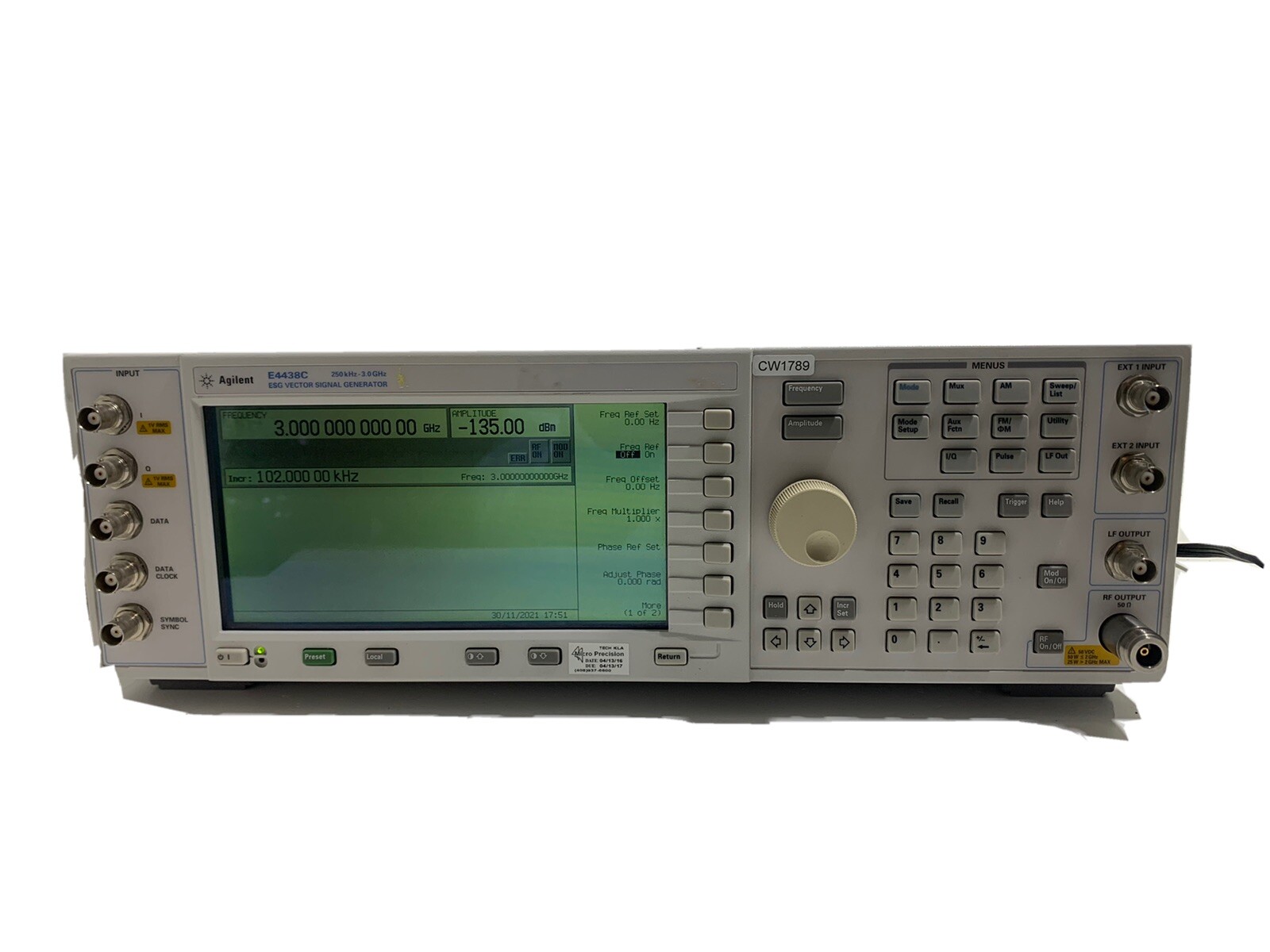 Agilent E4438C ESG Vector Signal Generator 250 kHz to 6 GHz for sale ...