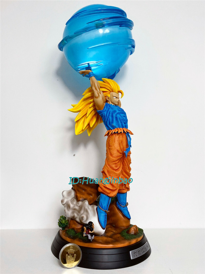 Dragon Ball Son Goku Spirit Bomb Statue Resin Figurine Painted 1/6 In ...