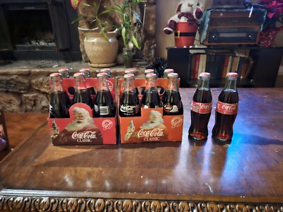 Vintage Coca Cola 2 Six And 2 Bottles, Commemorative unopened bottles ...