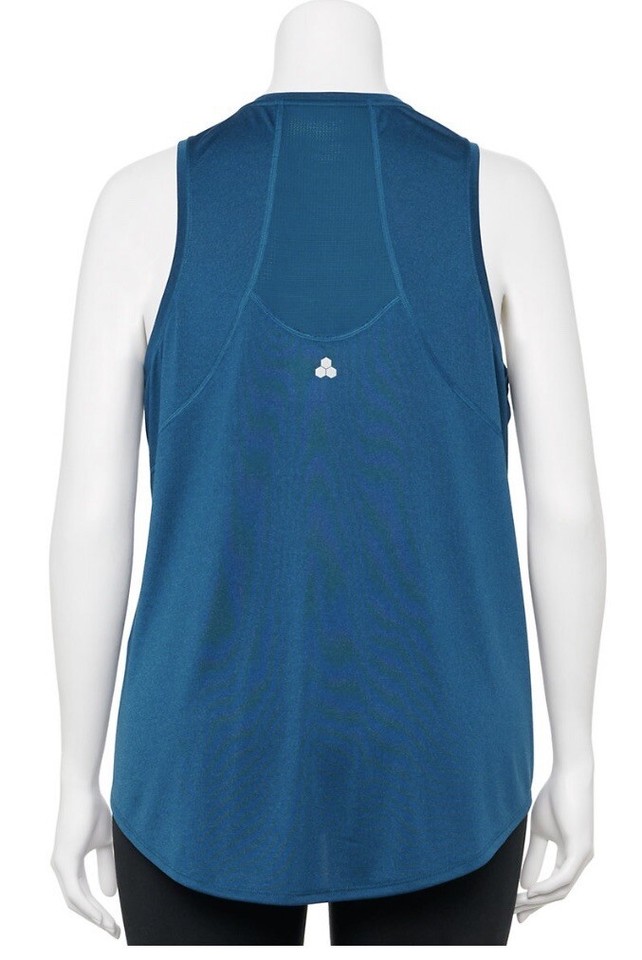 Womens Plus 3X Tek Gear DryTek Tank Top Gym Workout Moisture Wicking ...