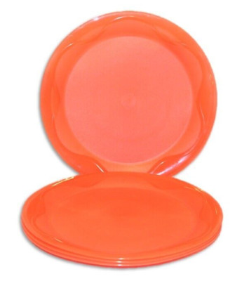 Set of 4 Tupperware Dinner Plates 11" Large Round Open House Collection ...