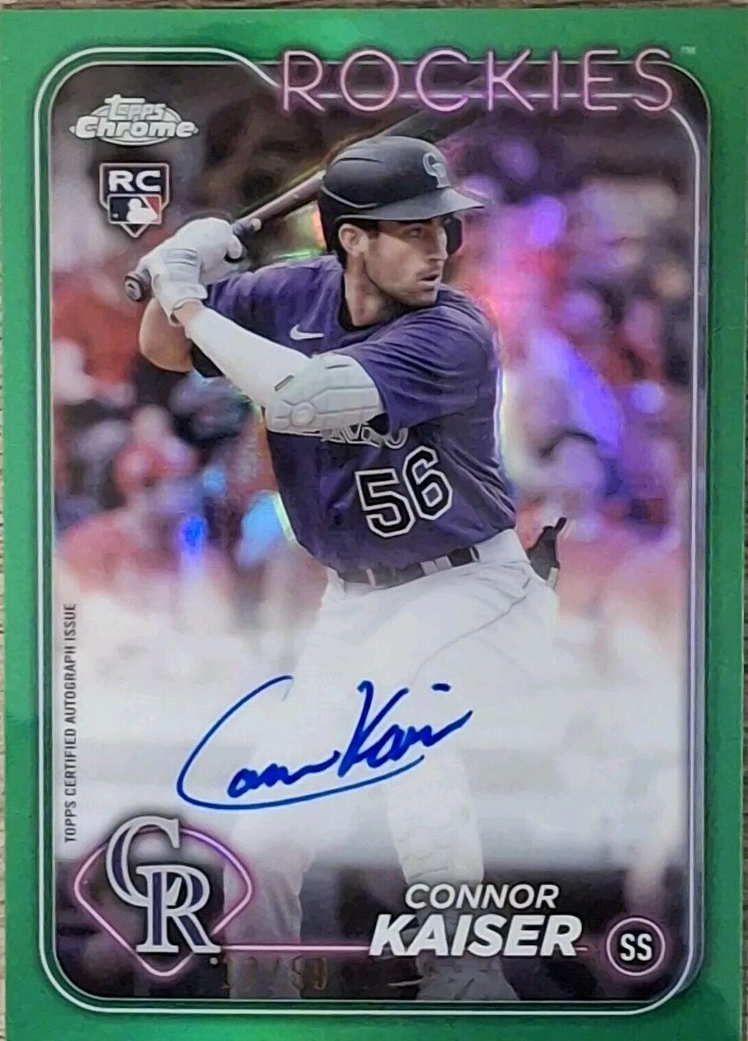 2024 Topps Chrome - Rookie Autographs Connor Kaiser #RA-CK Green ...