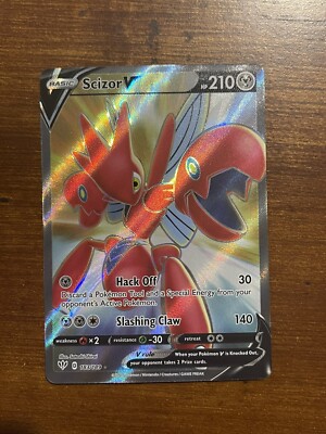 Scizor V 183/189 Darkness Ablaze NM Full Art Ultra Rare Pokemon Card | eBay