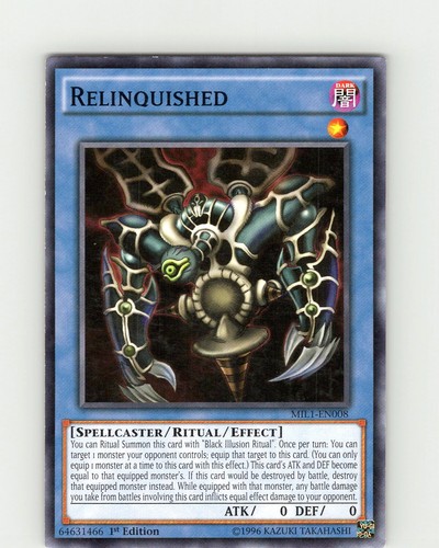 Yu-Gi-Oh TCG Relinquished MIL1-EN008 1st Edition Ritual Common Card NM ...