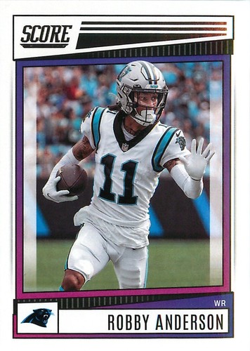 Robbie Anderson 2022 Panini Score Football NFL Base Card #46 Carolina ...