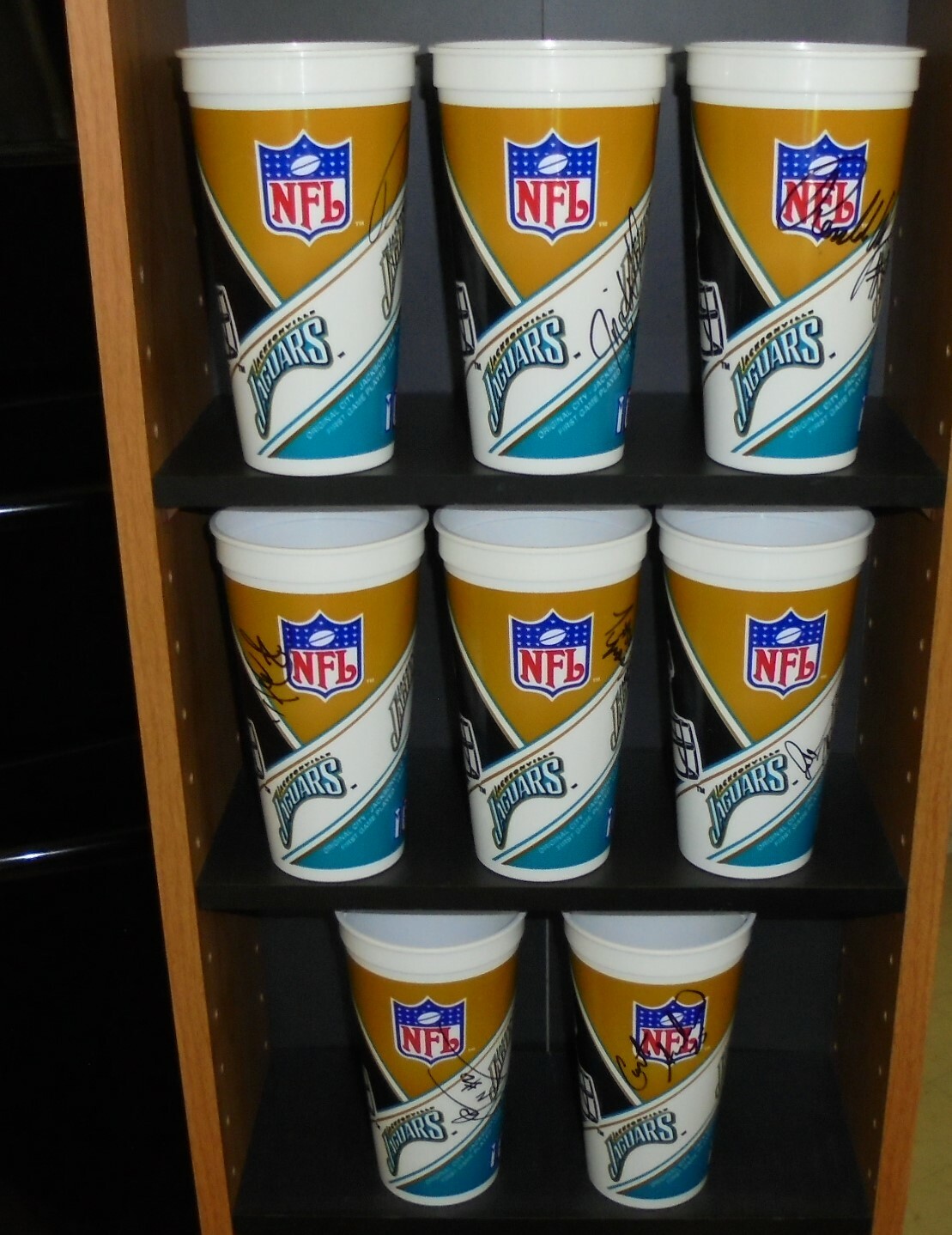 NFL Jacksonville Jaguars Football Team Players Signed 1997 Icee Drink ...