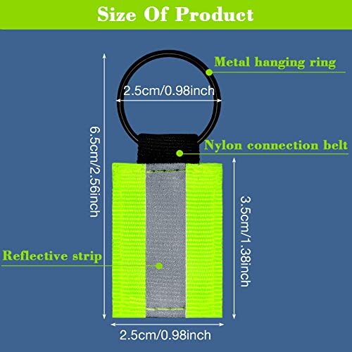 30 Pieces Double Sided Reflective Keychain Label High Visibility ...