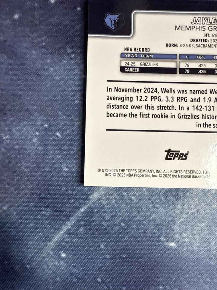 2025 Topps Chrome - Jaylen Wells - Ray Wave Refractor #200 | eBay