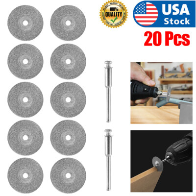 20 Diamond Cutting Wheels For Dremel Rotary Tool Die Grinder Metal Cut ...