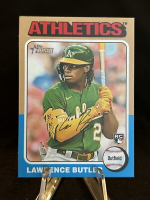 Lawrence Butler 2024 Topps Heritage Mini #148 Rookie Oakland Athletics ...