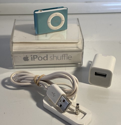 Apple iPod Shuffle 2nd Generation 1GB A1204 Blue Bundle With Original ...