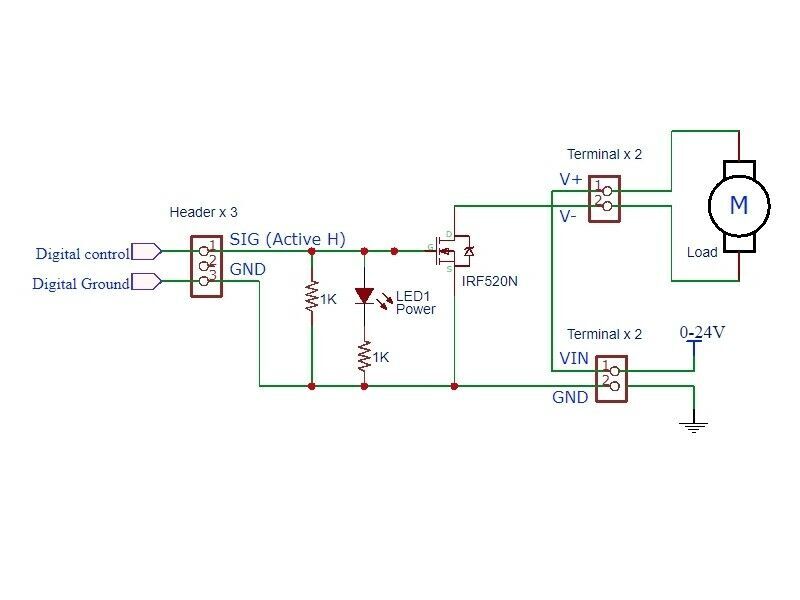 MOSFET Driver Board 5x IRF520 MOSFET Driver Modules - PWM Control Board ...